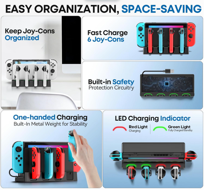 Switch Charging Dock Station with Charging Cable – oivogaming